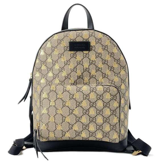 Gucci | Bags | Gucci Gg Supreme Bee Backpack Bag Black | Poshmark